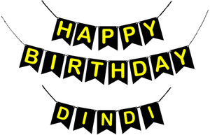 GIFTUATION Happy Birthday DINDI / Printed Birthday Banner for Boys ...