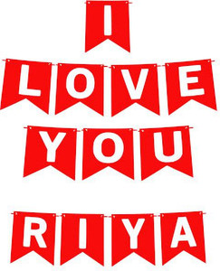 Midas Craft I Love You Riya Name Banner 03 Banner Price in India - Buy ...