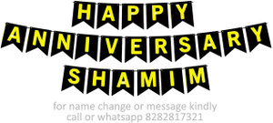 Midas Kraft Happy Anniversary Shamim M Banner 0I. Banner Price in India ...