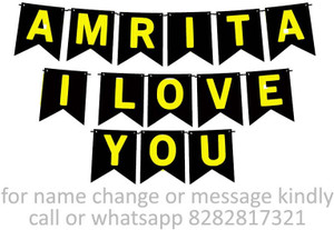 Midas Kraft I Love You Amrita M Banner L. Banner Price in India - Buy ...