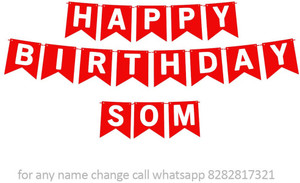 Midas Kraft Happy Birthday Som M Banner 01. Banner Price in India - Buy ...