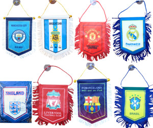 My Party Suppliers 1pc random design 30cm football flag for wall, room ...
