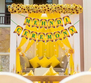 ZYOZI Mehndi Ceremony Banner for Mehndi Ceremony Mehendi Backdrop for ...