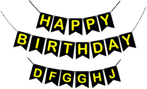 GIFTUATION Happy Birthday dfgghj / Printed Birthday Banner for Boys ...