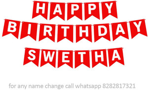 Midas Kraft Happy Birthday Swetha M Banner 01. Banner Price in India ...