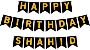 Midas Craft Happy Birthday Shahid M Banner 02. Banner Price in India ...