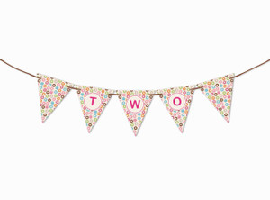 Inkdotpot I Am Two Happy Birthday Sign Party Baby Boy Or Girl ...