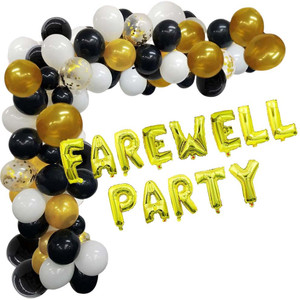 Fotgrin Farewell Party Foil Balloons Letter 50pcs Mix Balloons with 10m ...