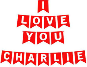 Midas Craft I Love You Charlie Name Banner 03 Banner Price in India ...