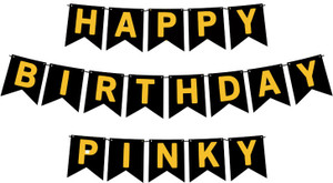 Midas Craft Happy Birthday Pinky M Banner 02. Banner Price in India ...
