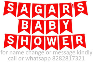 Midas Kraft Sagar's Baby Shower M Banner 0G. Banner Price in India ...