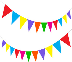 ZYOZI 300 GSM Paper Party Bunting Flags Banner for Birthday Decoration ...