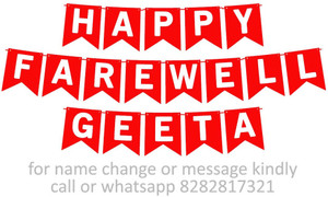 Midas Craft Happy Farewell Geeta M Banner 09. Banner Price in India ...