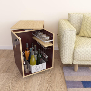 Studio Kook Classic Mini Bar Engineered Wood Bar Cabinet Price in India ...