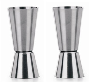 Dynore Stainless Steel Tall Peg Measure 30/60 ml- Set of 2 2 - Piece ...