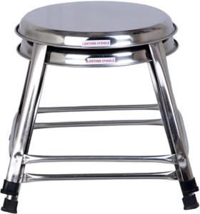 Lifetime Stools 12 Inch Pack of 2 Stainless Steel Stool for Sitting ...