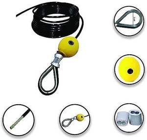 Timefit PVC Coated Gym Machine Wire with Locking System, Wire width 5 ...