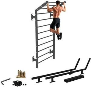 Sthenos Angled Swedish Ladder Wall Bar Heavy Duty Powder Coated Metal ...