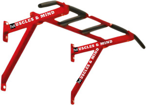 muscles & mind gym equipments Monkey Bar Red New Model with foam grip ...