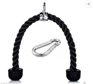 Sara store Tricep Rope bar Cable Attachment Pull Down Nylon Black for ...