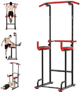 IRIS Fitness Dip Station Home Indoor Gym Power Tower Adjustable Pull-Up ...