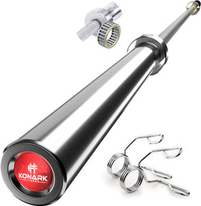 Konark 5 Feet Olympic Barbell Rod Bench Deadlift Training 28mm Dia and ...