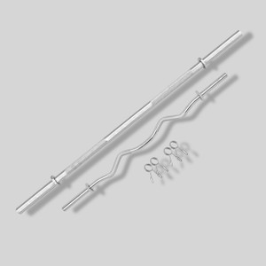 BULLAR Weight Lifting Rod, 3Ft Curl, 5Ft Straight Rod with Spring Locks ...