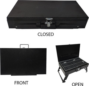 Hot Grill Briefcase Barbeque - 5 Skewer, Portable & Foldable for Easy ...