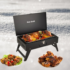 Hot Grill Portable Folding Briefcase Barbeque - 5 Skewers & Space ...