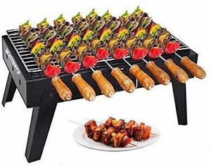 Chefman Portable Coal BBQ Griller with Foldable Legs, Removable Mesh ...