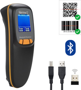 LENVII R777 Portable Bluetooth 2D Barcode Scanner Wireless with LCD ...
