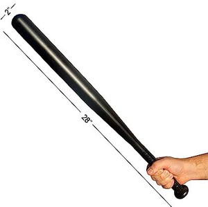 Dynamo Wooden Self-Defense Softball Black Bat - Home Defense Softball ...