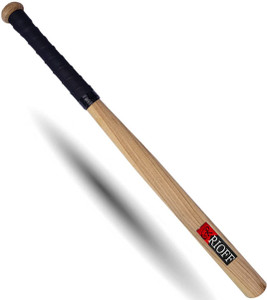 Rioff Wooden Baseball bat - Heavy Duty for Self Defence Willow Baseball ...