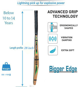 CRICKETT CONNECT aenox HIGHLY COMFORT JUNIOR BAT WITH 3 GUTTING Kashmir ...