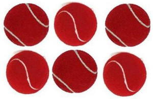 MRF Genius cricket tennis ball - ( pack of 6 ) Poplar Willow Cricket ...
