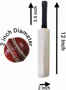 90 Degree Miniature Signature Showpiece Cricket Bat and Season Leather ...