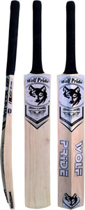 WOLF PRIDE Wild White & Black Grip Popular Willow Cricket Bat NA Poplar ...