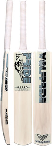 WOLF PRIDE RetroPlus Gray & White Grip Popular Willow Cricket Bat NA ...