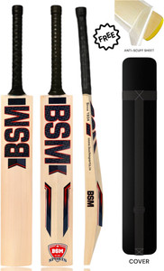 BSM RED ELITE KASHMIR WILLOW Kashmir Willow Cricket Bat For 15+ Yrs ...