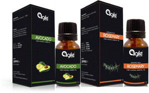 Agile Wellness Avocado Carrier Oil 15 ml , Rosemary Essential Oil 15 ml ...