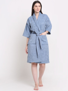 CREEVA Ocean Blue Medium Bath Robe - Buy CREEVA Ocean Blue Medium Bath ...