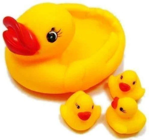 Creative Kids Duck Family Baby Bathing Toys Set Non-Toxic Rubber ...