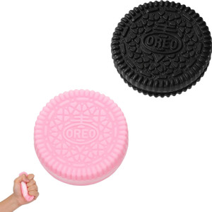 Ikko 2 Cute Oreo squishy set in black & pink soft, fun, and perfect ...