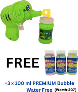 Skytrapper Bubble Gun Combo Elephant Gun Hand Pressing & Premium Bubble ...