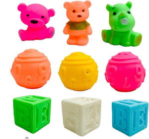 TOY KINGDOM Colorful Floating Baby Toys Bath Aquatic Animal And Ball ...