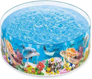 Premio Coppex 8ft Deep Blue Sea Foldable SnapsetSwimming Pool for Kids ...
