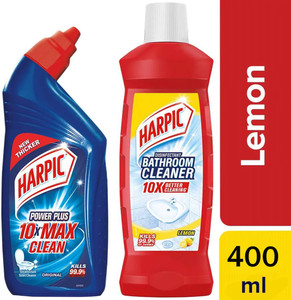 Harpic Lemon Bathroom And Power Plus Original Liquid Toilet Cleaner@200 ...