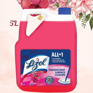 Lizol Disinfectant Surface & Floor Cleaner Liquid Rose24 -5L Rose24 ...