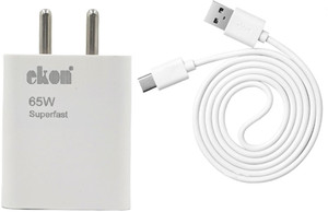 Ekon 65 W SuperVOOC 6 A Wall Charger for Mobile with Detachable Cable ...