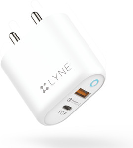 LYNE by U&i 30 W 3 A Wall Charger for Mobile with Detachable Cable ...